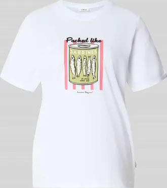 s.Oliver Red Label Regular Fit T-Shirt aus reiner Baumwolle