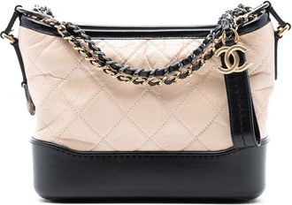 Chanel Hobo Bags - Small Bicolor Aged Calfskin Gabrielle Crossbody - Gr. unisize - in Braun - f&uuml;r Damen