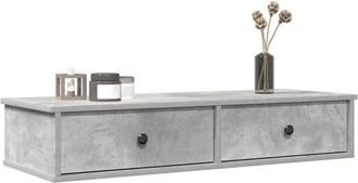 vidaXL Vidaxl - tagère murale avec tiroirs gris béton bois dingénierie