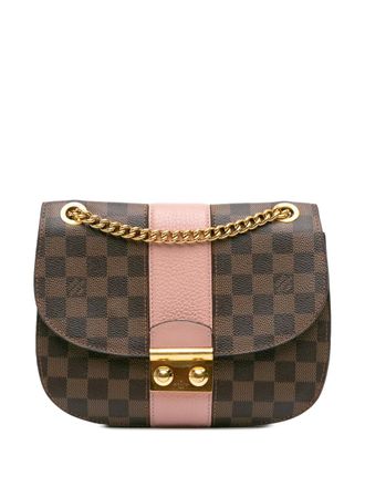 Louis Vuitton sac porté épaule Cuir Taurillon Wight en toile Damier Ébène (2018) - Marron