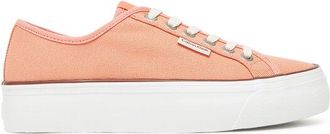 Calvin Klein Jeans Sneakers aus Stoff Vulc Flatform Ctn Logo Tag YW0YW01838 Orange