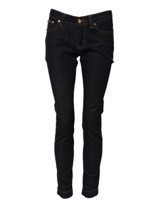 Dolce & Gabbana Womens Blue Cotton Pretty Lowwaist Skinny Denim Jeans Polyetyren Elastane Clothing