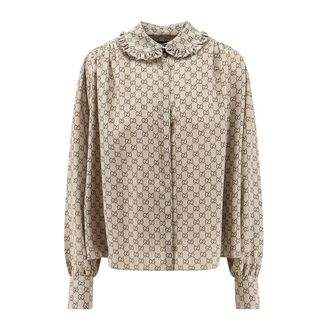 Gucci Damen, Blusen & Hemden, Beige, MGr&ouml;&szlig;e