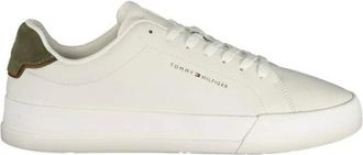 Tommy Hilfiger Homme, Chaussures, Blanc, Taille: 42 EU Leather Low Top Baskets