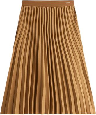 Tommy Hilfiger Femme, Jupes, Brun, Taille: 36 FR Fluid Pleated Pull On Skirt