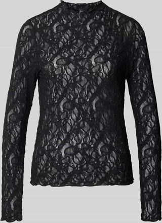 s.Oliver Black Label Langarmshirt mit Ausbrenner-Spitze