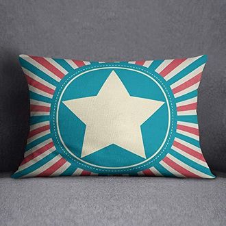 Questo Casa Dekorativer Kissenbezug, Kissenbezug, Heimdekoration, für Sofa, Café, Größe: 35 x 50 cm, entworfen und hergestellt in der Türkiye