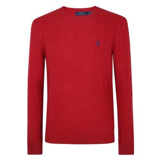 Polo Ralph Lauren Round-Neck Strickwaren - - Knitwear - Herren - Rot - 2XL