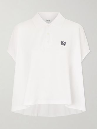 Loewe Polo En Piqu&eacute; De Coton &Agrave; Broderie - Blanc