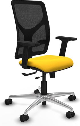 Piqueras y Crespo B&uuml;rostuhl, R&uuml;ckenlehne mit Gitterbezug, 2D-Armlehnen, h&ouml;henverstellbare Lendenwirbelst&uuml;tze, ausgestattet mit Syncro/Traslack und Schneideschaum, Schwa