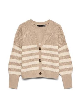 Vero Moda Vero Moda Cardigan Vmlea LS &agrave; col en V pour Femme Noos, Moon Rock, S, Moon Rock, S