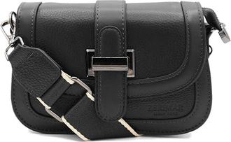 Zerimar Sacs à Main pour Femmes en Cuir Naturel - Sacs à Main décontractés - Sacs à Main pour Femmes - Noir - Taille : 18x12x7,5 cm