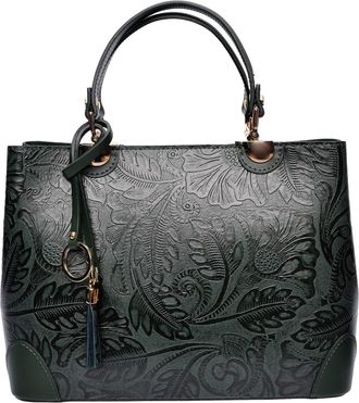 Anna Luchini Gr&uuml;n Rindsledertasche
