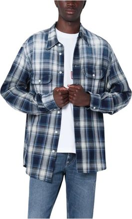 Dsquared2 Homme, Chemises, Bleu, Taille: XL Canadian Vintage Shirt