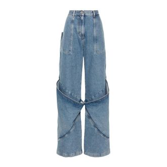 The Attico Wide Leg Denim Jeans - - Jeans - Damen - Blau - W26