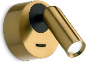 Ideal Lux Dekoratives rundes LED-Leselicht Messing, 3000K 3,5W