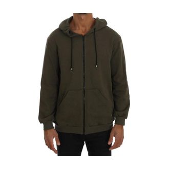 Daniele Alessandrini Homme, Sweatshirts et sweats &agrave; capuche, Vert, Taille: XL Pull &agrave; Capuche Enti&egrave;rement Zipp&eacute;