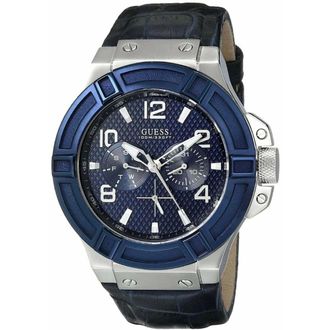 Guess Homme, Accessoires, Bleu, Taille: ONE Size Montre Multifonction Rigor