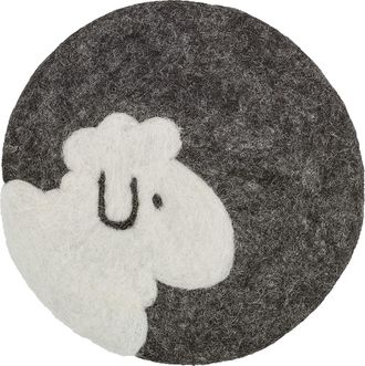 cilio Untersetzer Lana Schaf Topfuntersetzer Filz handgefertigt Schwarz cilio