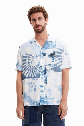 Desigual Mens CAM_Lenny 5039 ARTICO Blue Shirt, S