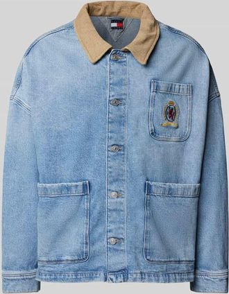 Tommy Jeans Relaxed Fit Jeansjacke mit Kontrast-Kragen
