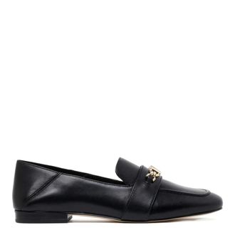 Michael Kors Schwarzer Tiffanie Loafer mit Gold-Logo - - Shoes - Damen - Schwarzk - 36 EU