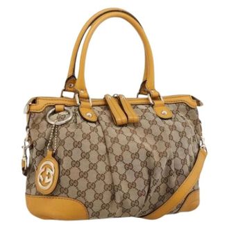 Gucci Pre-owned Vintage GG Canvas Hand Bag - - Pre-owned - Damen - Gelb - ONE SIZE