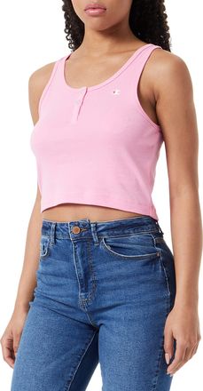Champion Damen Legacy American Classics Soft Cotton 1x1 Rib Crop Slim Unterhemd, Hot Pink, XX-Large
