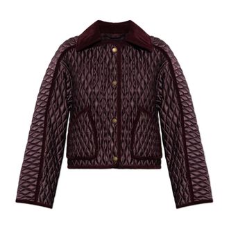 Burberry Floriston Quilted Jacket - Femme - Vestes - Rouge - Taille: 38 FR