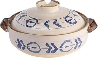 Generic Casserole traditionnelle japonaise en argile, marmite familiale, cocotte ronde en c&eacute;ramique isol&eacute;e, marmite for cuire &agrave; la vapeur, mijoter et mijoter 
