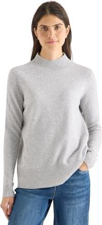 Cecil 3015667 Pull à col roulé Confortable, Luna Grey Melange, M Femme