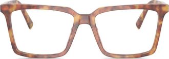 Miu Miu Eyewear Brille mit eckigem Gestell - Braun