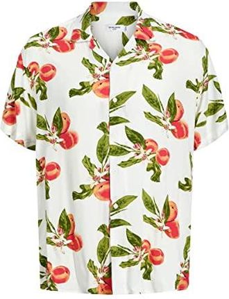 Jack & Jones PLUS Jorluke Flores Resort T-Shirt SS Pls Chemise, Cloud Dancer, 4XL Homme