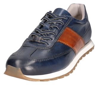 Bugatti Sneaker low Klassischer Schn&uuml;rschuh Herren 331 ARX014100 4100 Echtleder in blau