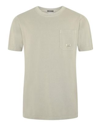 C.P. Company Garment Dyed gef&auml;rbtes T-Shirt mit Brusttasche in