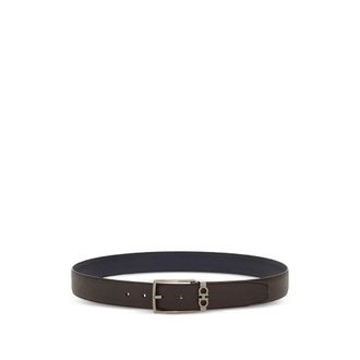 Ferragamo Gancini-Plakette G&uuml;rtel - - Accessories - Herren - Braun - 105 CM