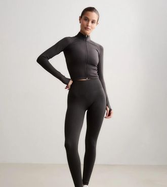 Aim'n legging long sculptant sans coutures gris Shadow