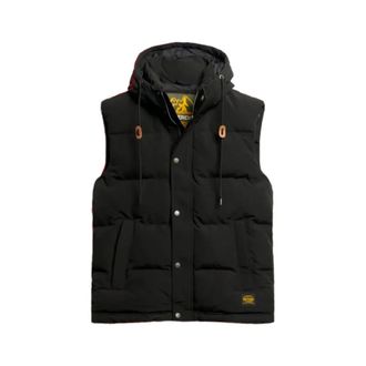 Superdry &Auml;rmellose Everest Steppweste - - Jackets - Herren - Schwarzk - M