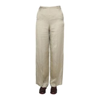 Alysi Femme, Pantalons, Beige, Taille: 36 FR Pantalon large