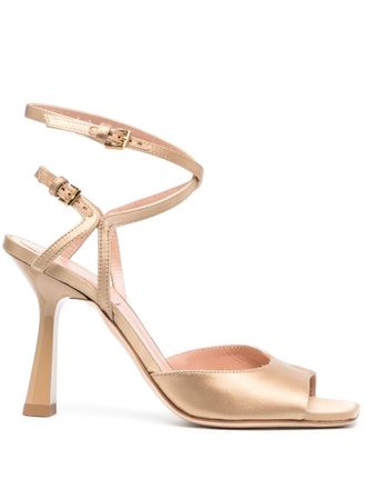 Alberta Ferretti sandales 105 mm &agrave; bride cheville - Marron