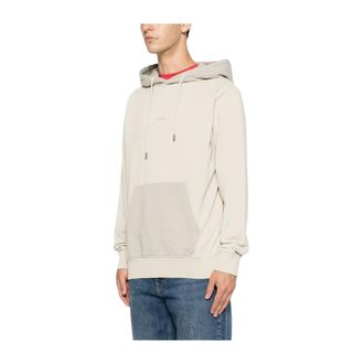 HUGO BOSS Homme, Sweatshirts et sweats &agrave; capuche, Beige, Taille: M Sweat &agrave; capuche logo