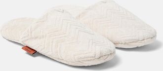 Missoni Slippers aus Baumwollfrottee