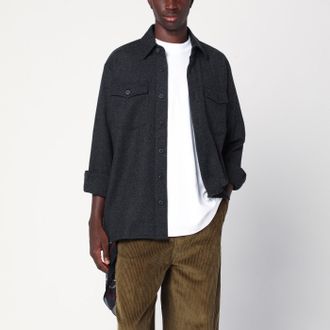 Destin Dunkelgraues Wollhemd