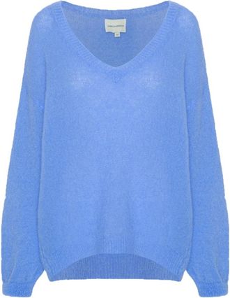 Americandreams Americandreams, Femme, Pulls, Bleu, Taille: 40 FR Pull Silja &agrave; col en V