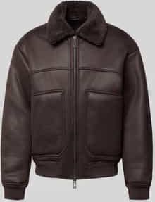 A|X Armani Exchange Blouson in Leder-Optik mit Zweiwege-Rei&szlig;verschluss