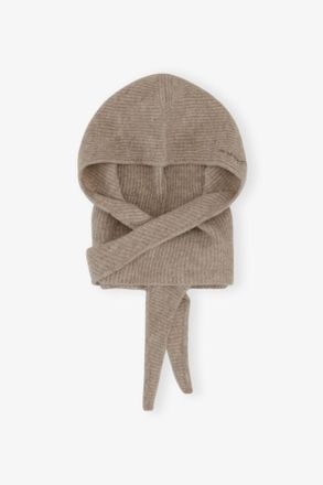 Ganni braun Soft Wool Balaclava