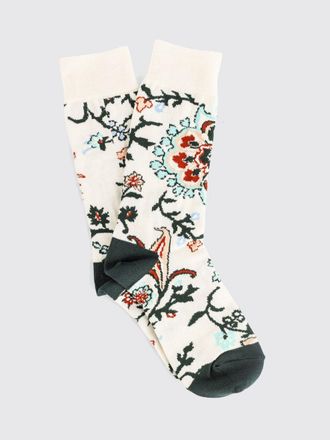 sacai Chaussettes mi-mollet en coton stretch &agrave; motif floral