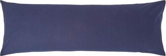 Homescapes Bezug f&uuml;r Seitenschl&auml;ferkissen/Lagerungskissen dunkelblau/Marineblau 50 x 140 cm - 100% Reine &auml;gyptische Baumwolle, Fadendichte 200