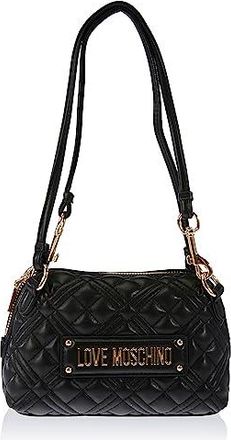Love Moschino Jc4064pp1h, Sac &agrave; bandouli&egrave;re Femme, Noir, 19X12X8