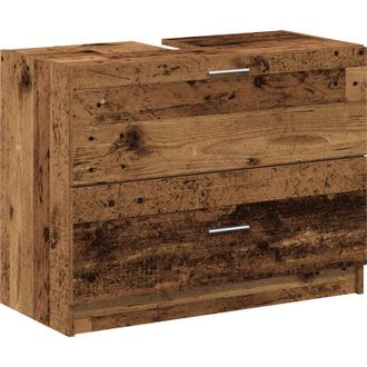 vidaXL Waschbeckenschrank Altholz 78x37x59 cm Holzwerkstoff Vidaxl